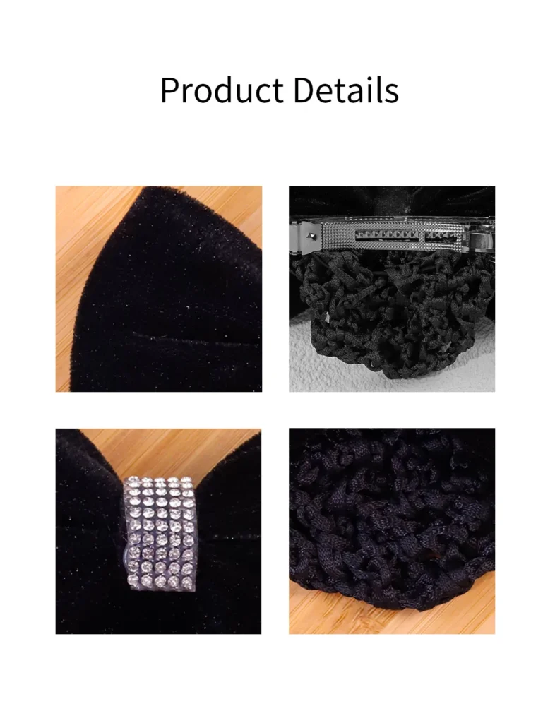 Gold Velvet Diamond Hair Net - kouyanmei.com